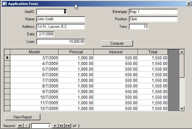 Lending System | SourceCodester